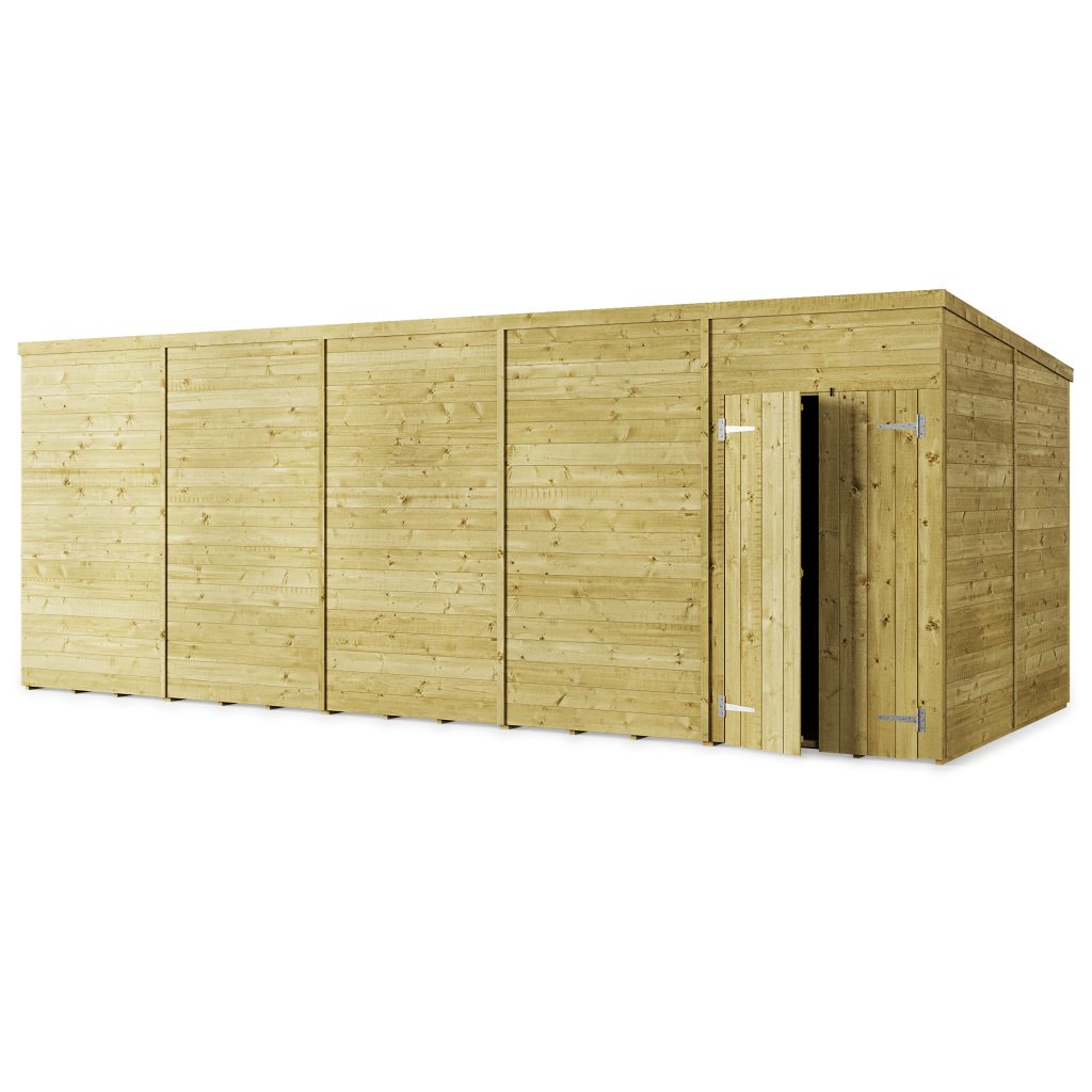Store More Tongue and Groove Pent Shed - 20x8 Windowless - Simpsons Timber